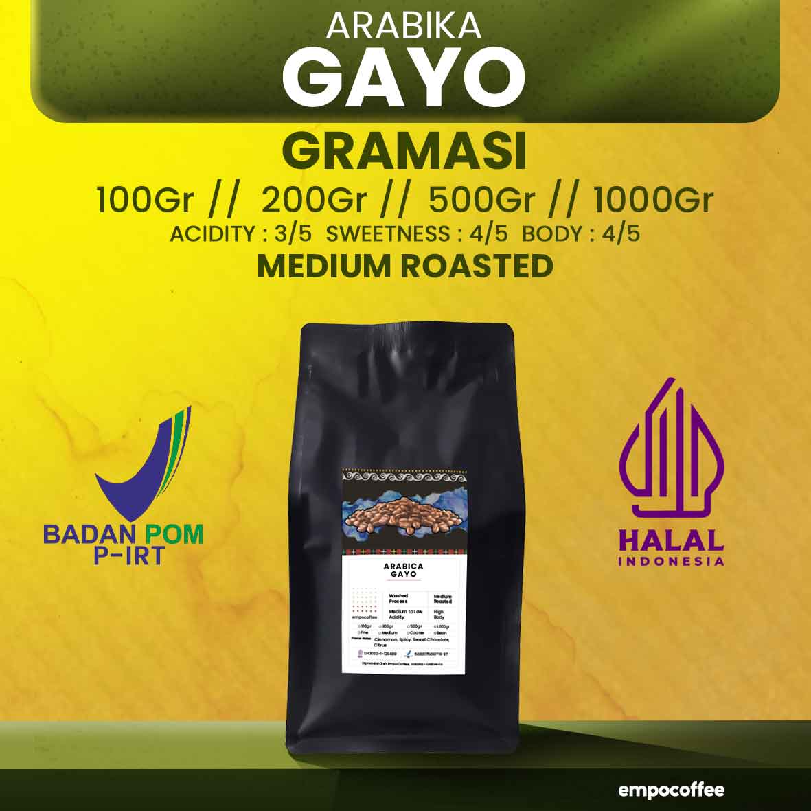Kopi Arabika Aceh Gayo - Empocoffee